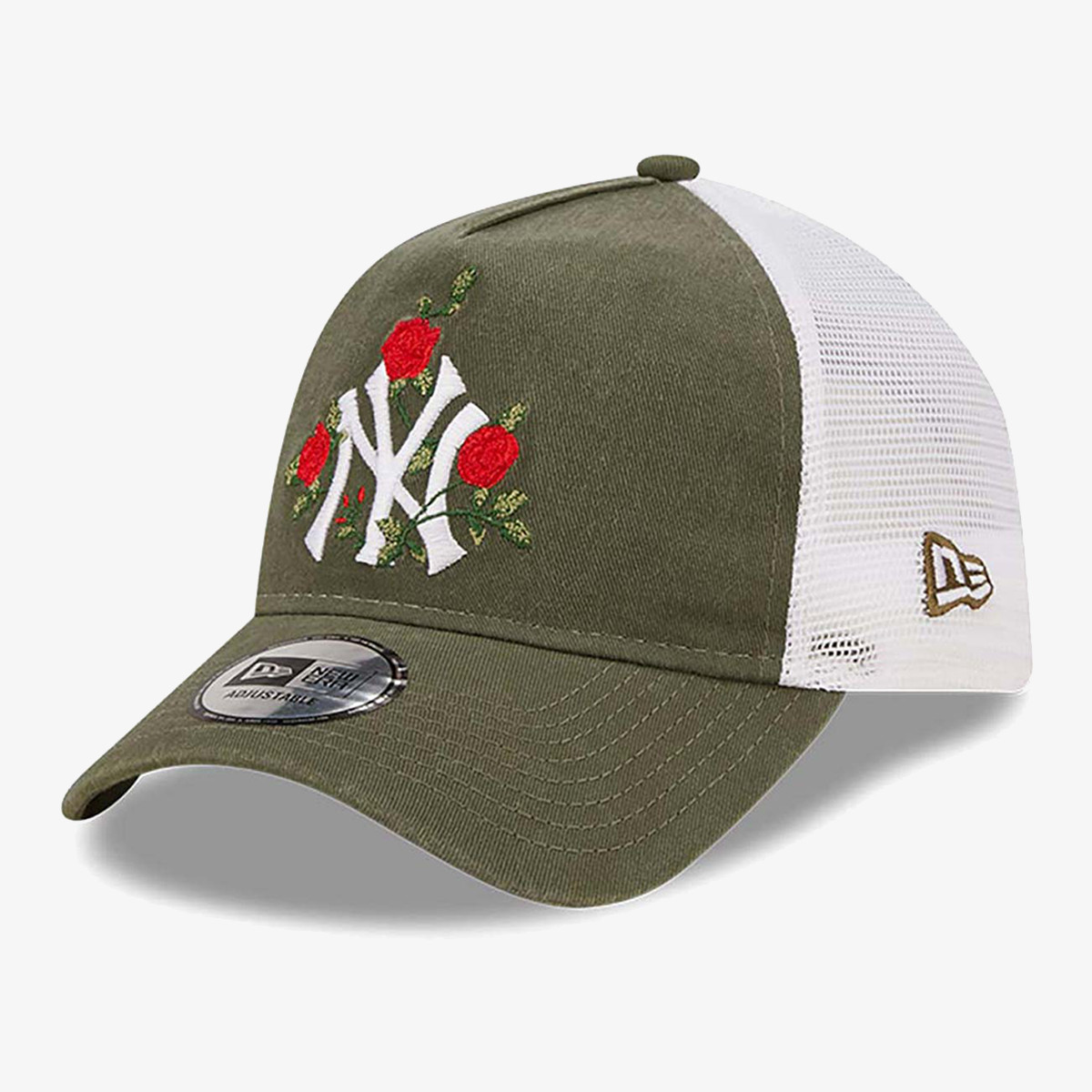NEW ERA Sapca New York Yankees Flower Green 9FORTY A-Frame Trucker Cap ...