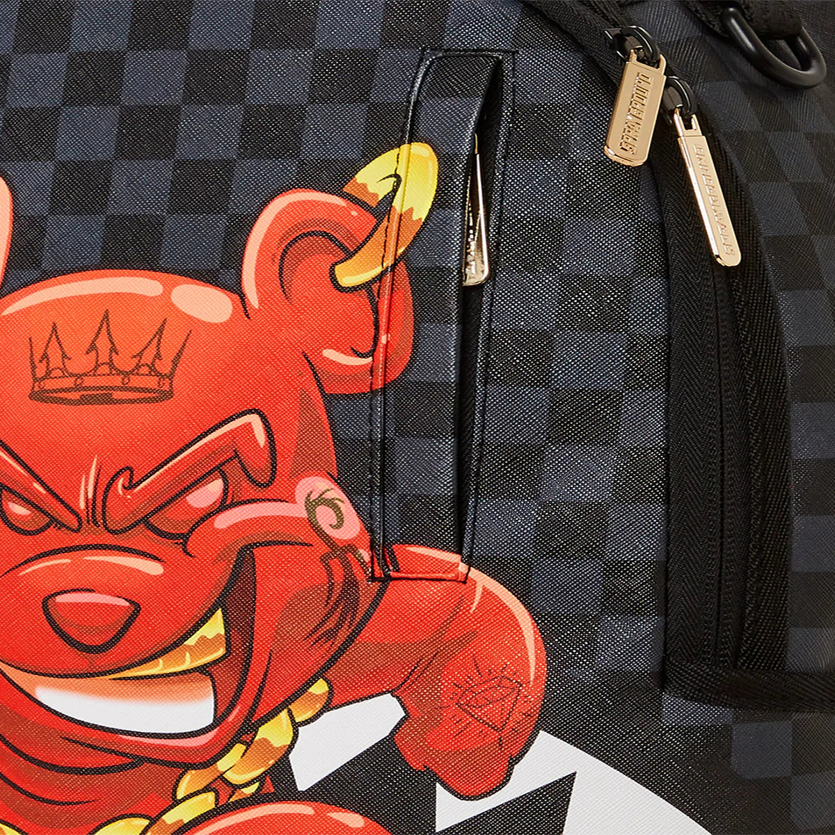 SPRAYGROUND Rucsacuri DIABLO BEAR OTR GREY CHECKER DLXR | BuzzSneakers ...