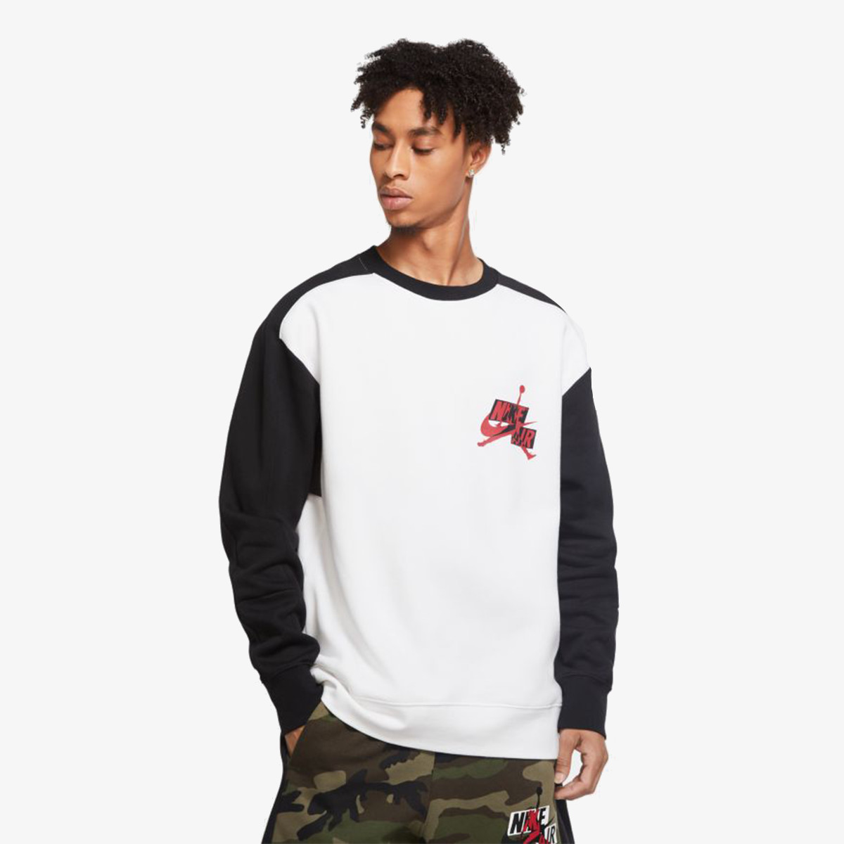 NIKE Tricouri maneca lunga M J JUMPMAN CLSCS FLC CREW | BuzzSneakers ...