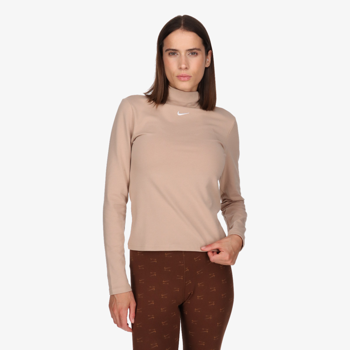 NIKE Tricouri maneca lunga W NSW ESSNTL MOCK LS TOP | BuzzSneakers Romania