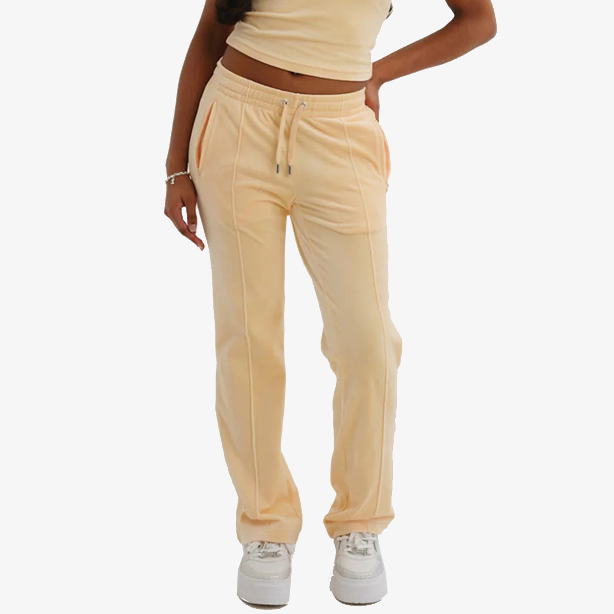 JUICY COUTURE Pantaloni de trening VELOUR TRACK PANT WITH DIAMANTE ...